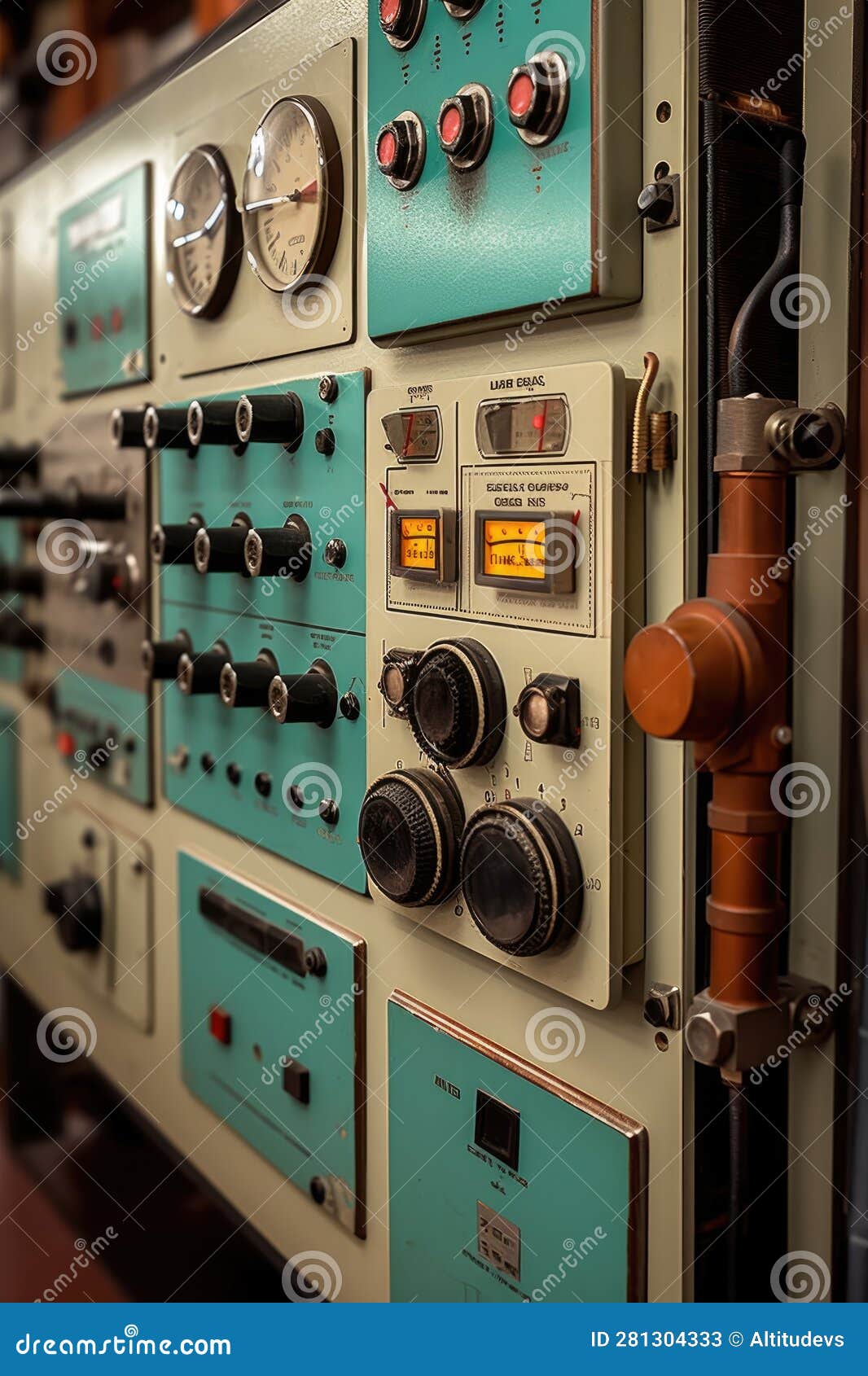 Close-up of a Modern Hvac System Control Panel Stock Illustration ...