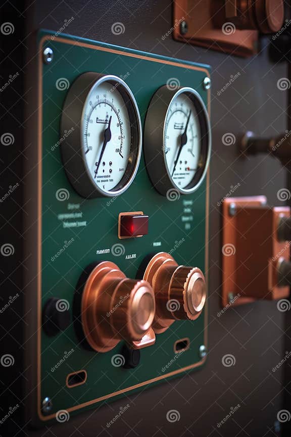 Close-up of a Modern Hvac System Control Panel Stock Illustration ...