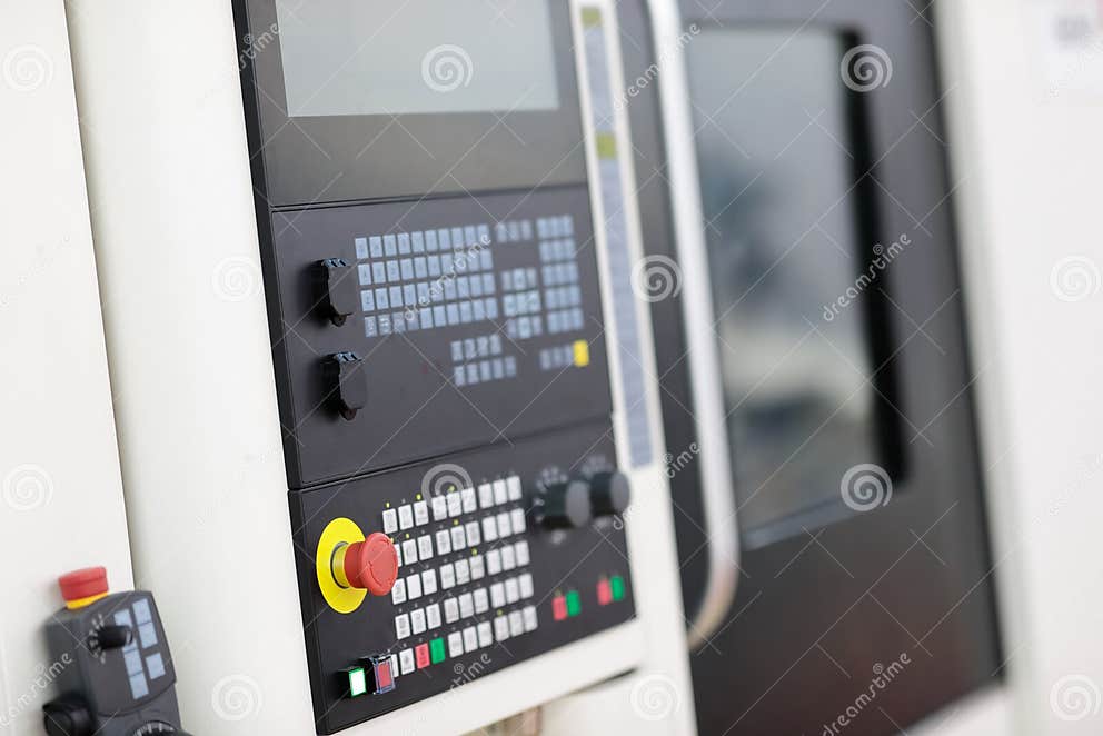 Close Up of Modern Industrial CNC Machine Stock Photo - Image of ...