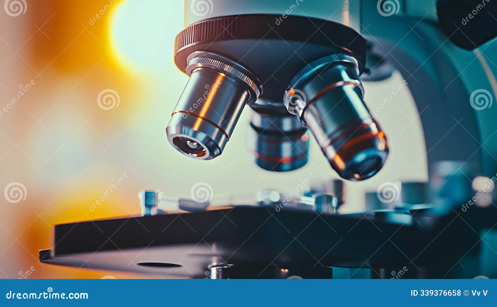 Close-up of a Modern Laboratory Microscope Stock Photo - Image of ...