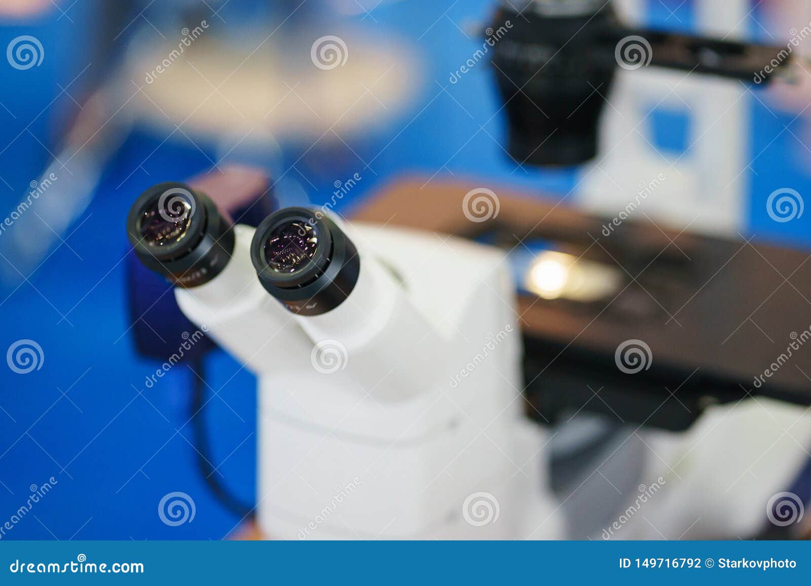 Close Up Modern Medical Instrument Microscope for the Study of ...