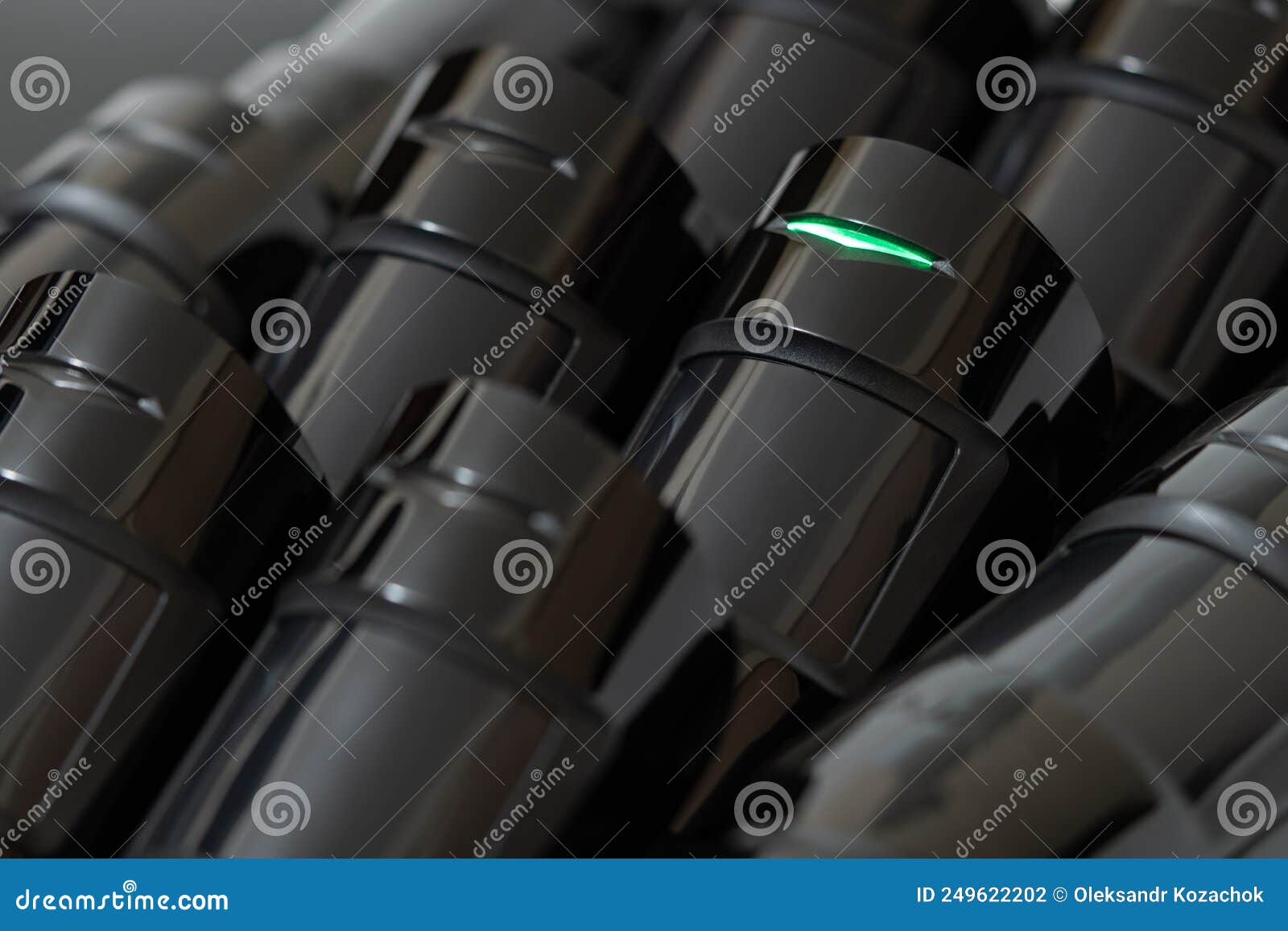 Close-up of a Modern Motion Detector in Action. Stock Photo - Image of ...