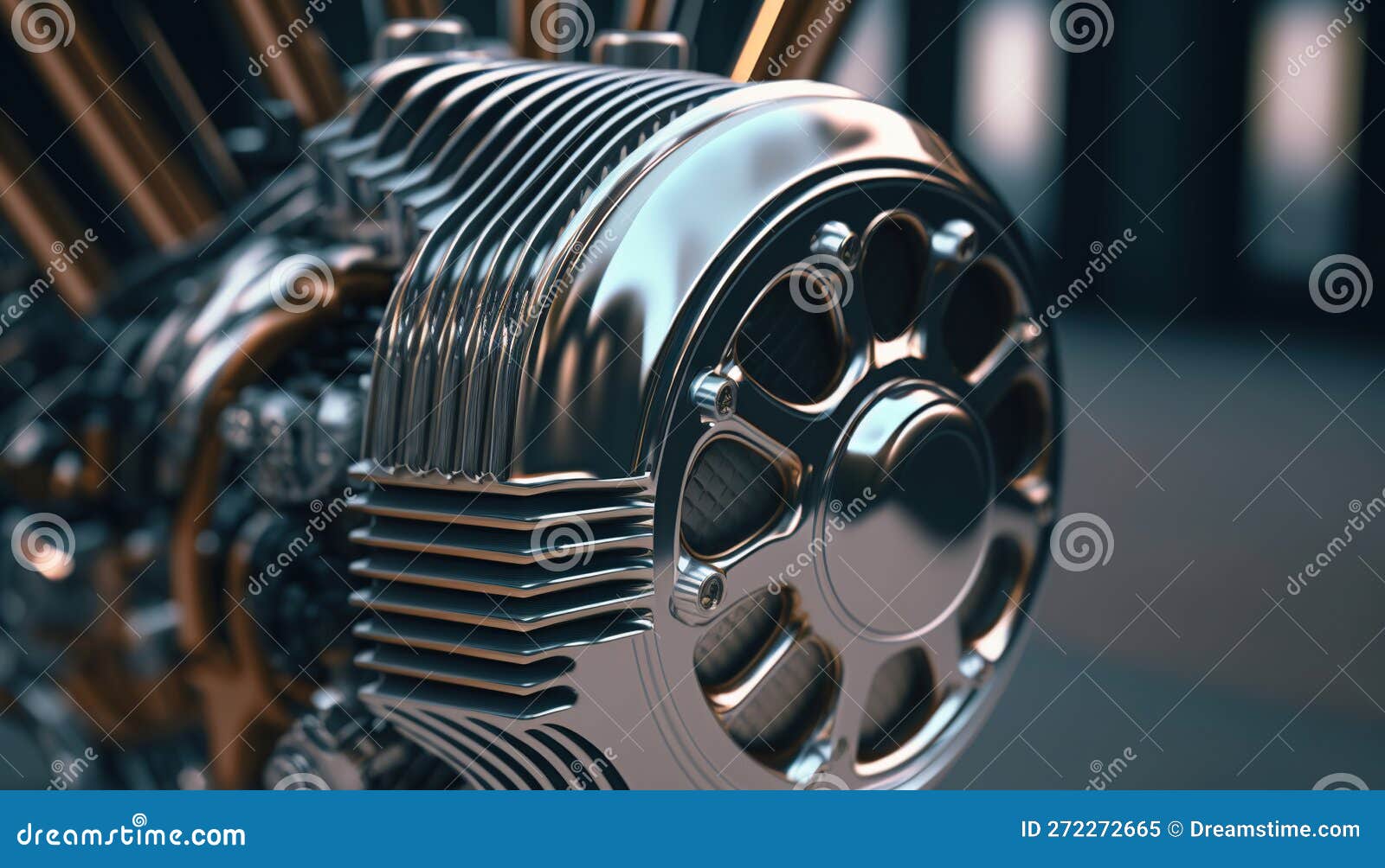 Close Up of Modern Motorcycle Engine and Structure. Generative AI Stock ...