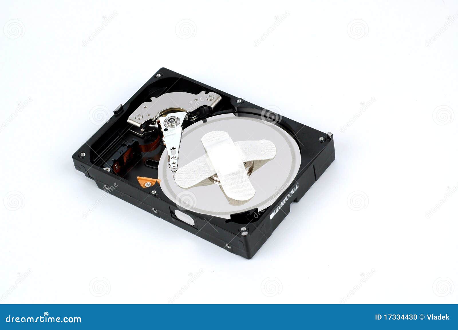 Close Up of Modern Opened Hard Disk Drive Stock Photo - Image of finger ...
