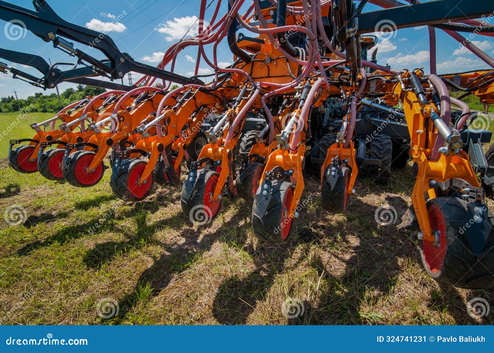 Close Up of Modern Planter Machine, Seeder Stock Image - Image of ...