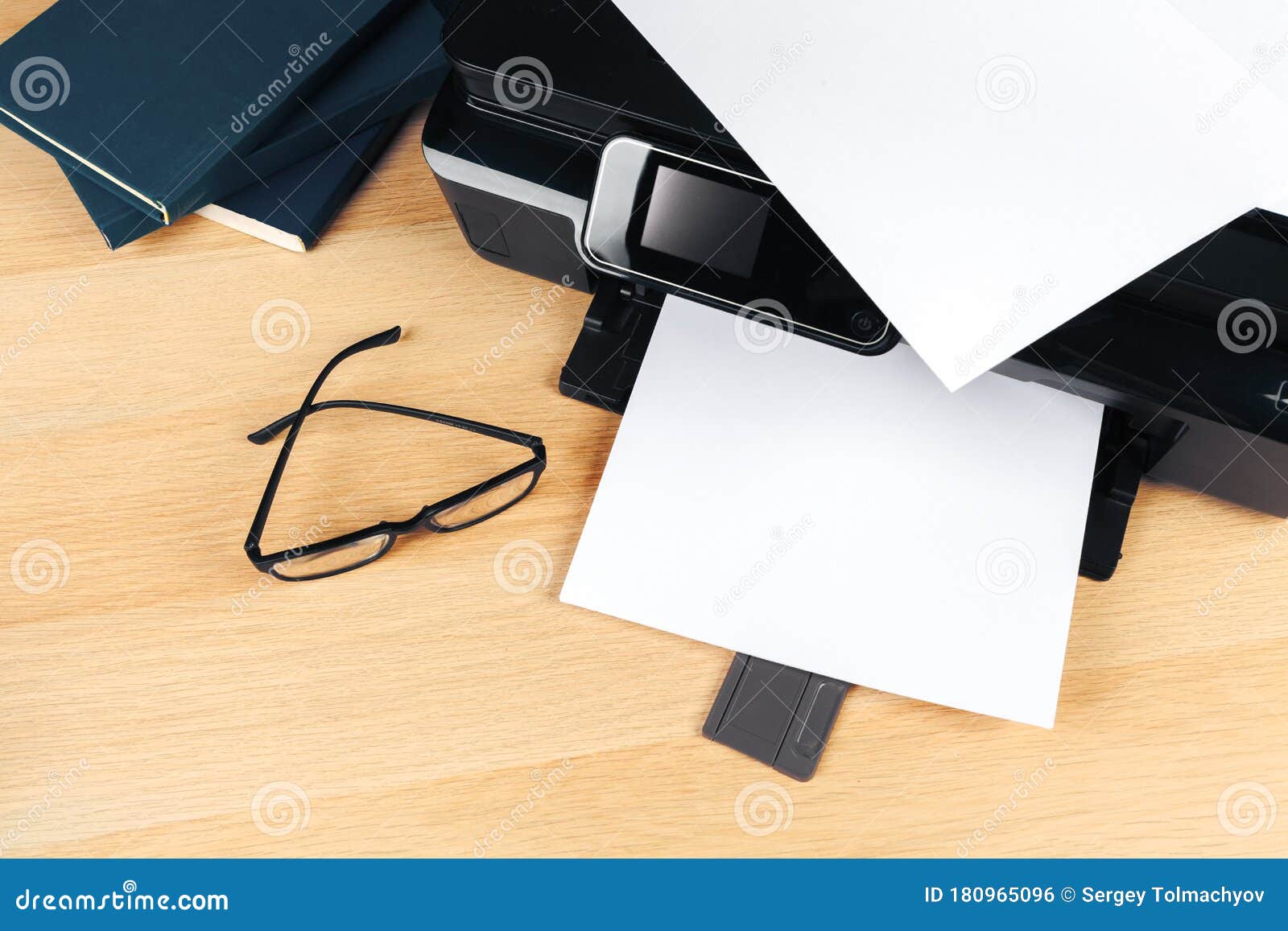 Close Up Modern Printer Screen in Office Stock Photo - Image of ...