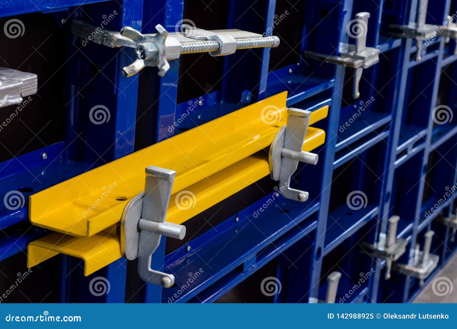 Close-up of Modular Steel Frame Formwork Stock Image - Image of metal ...