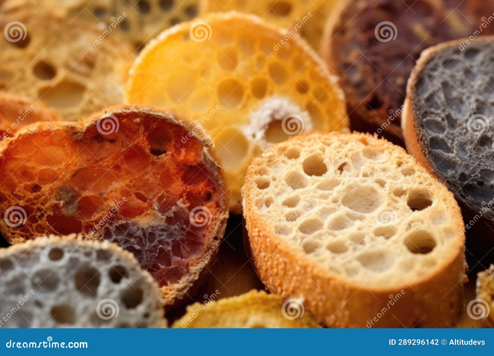 Close-up of Mold Spores on Stale Bread Surface Stock Photo - Image of ...