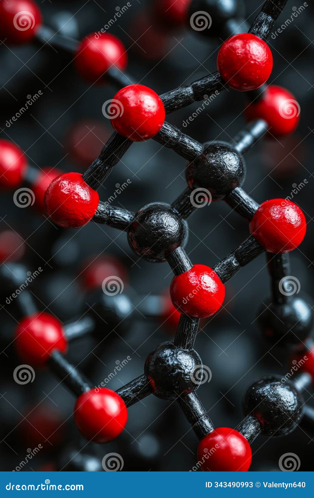 A Close Up of a Molecular Model of a Molecule Stock Illustration ...