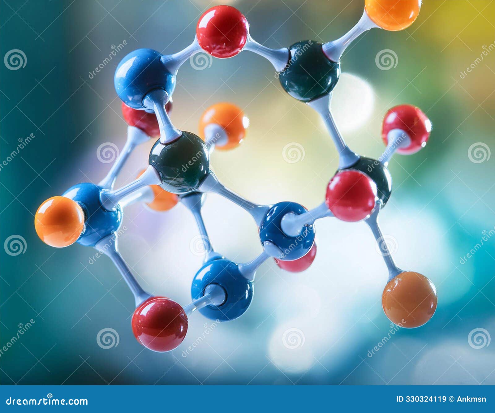 Close-Up of a Molecule Structure Representing Chemistry and Science ...