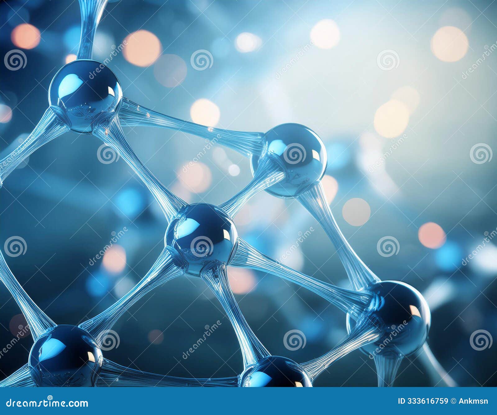 Close-Up of a Molecule Structure Representing Chemistry and Science ...