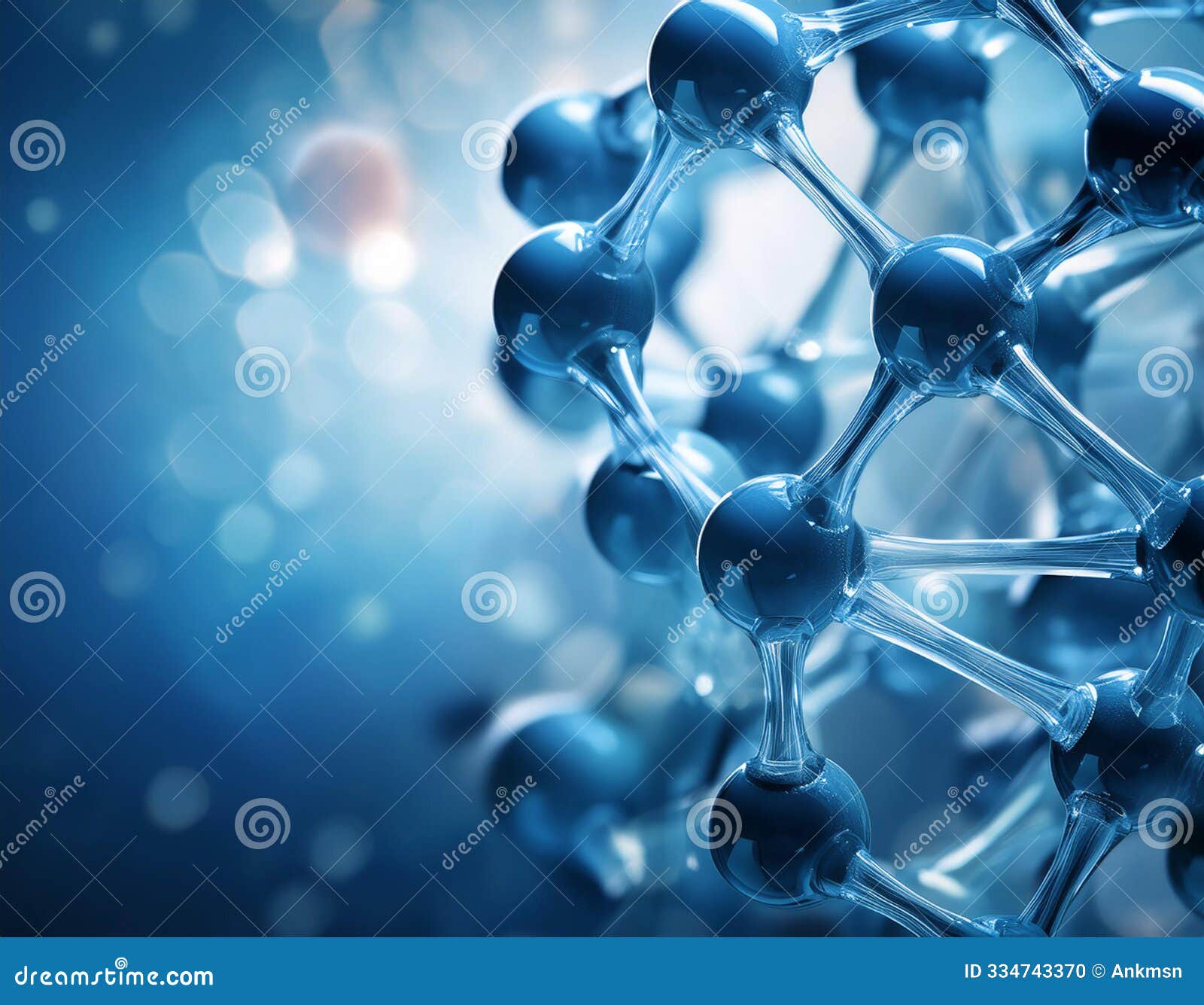 Close-Up of a Molecule Structure Representing Chemistry and Science ...