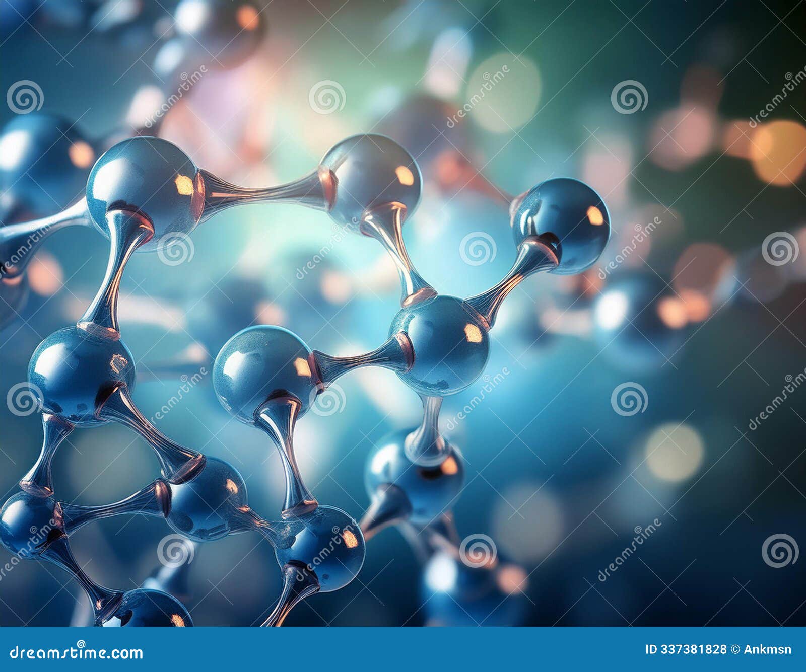 Close-Up of a Molecule Structure Representing Chemistry and Science ...