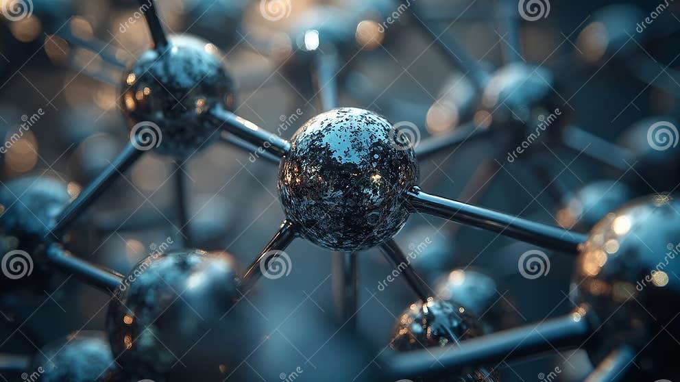 Close-up of a Molecule Structure in Scientific Study Stock Image ...