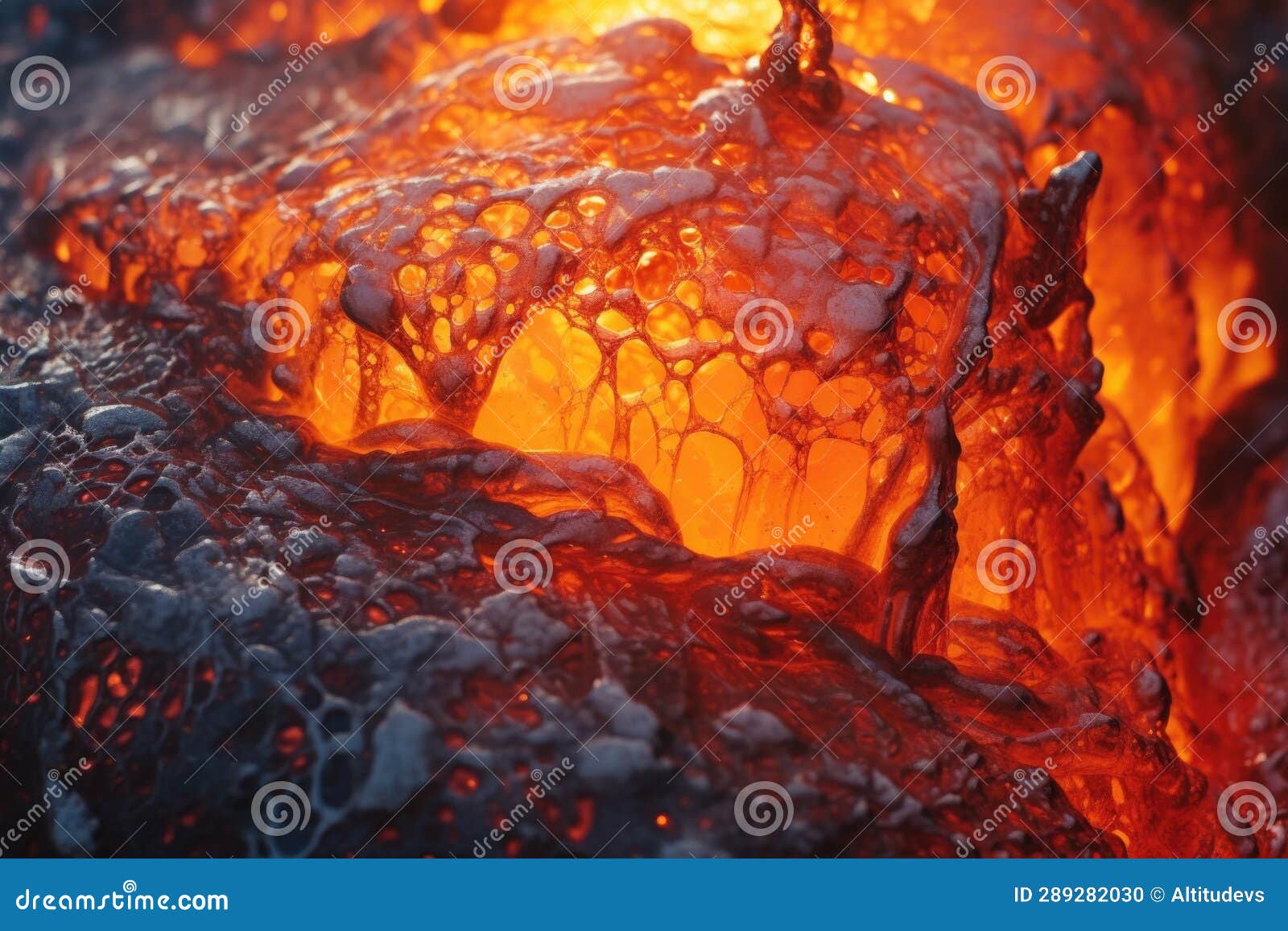 Close-up of Molten Lava Bubbling Stock Photo - Image of nature, heat ...