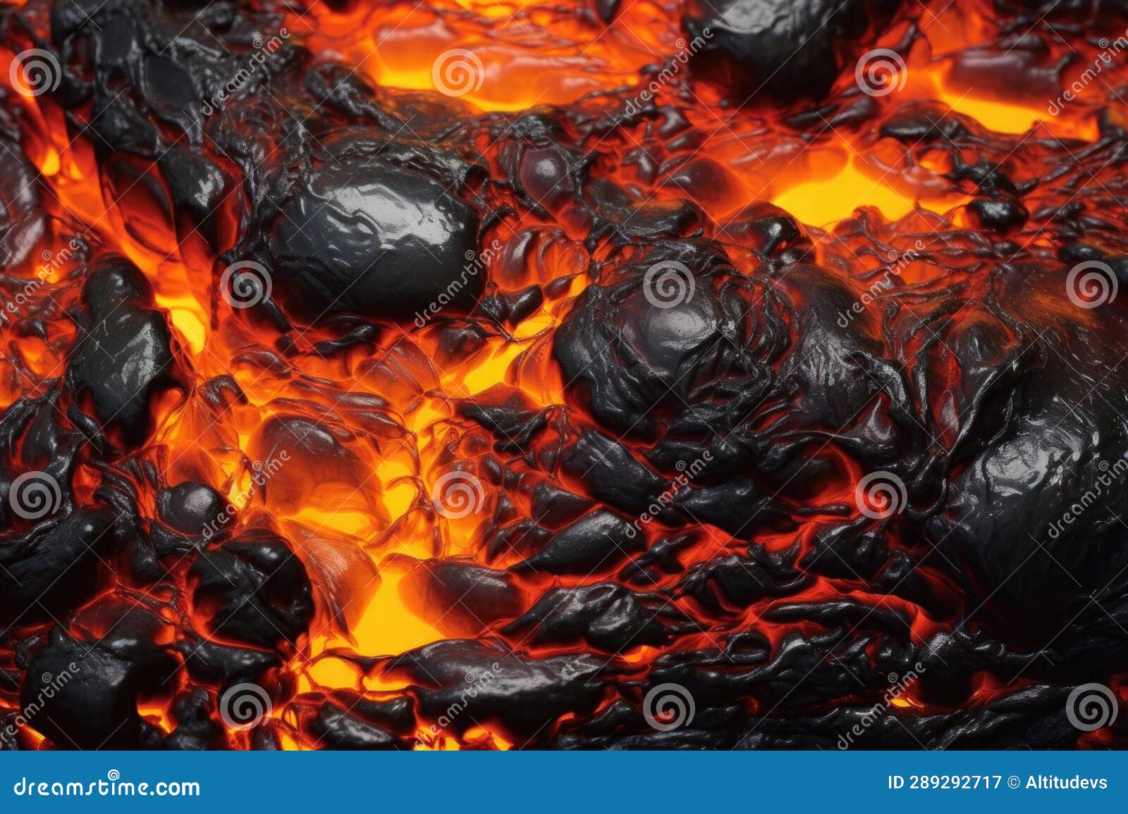 Bubbling Lava In The Mouth Of Nyiragongo Volcano, Congo Stock ...