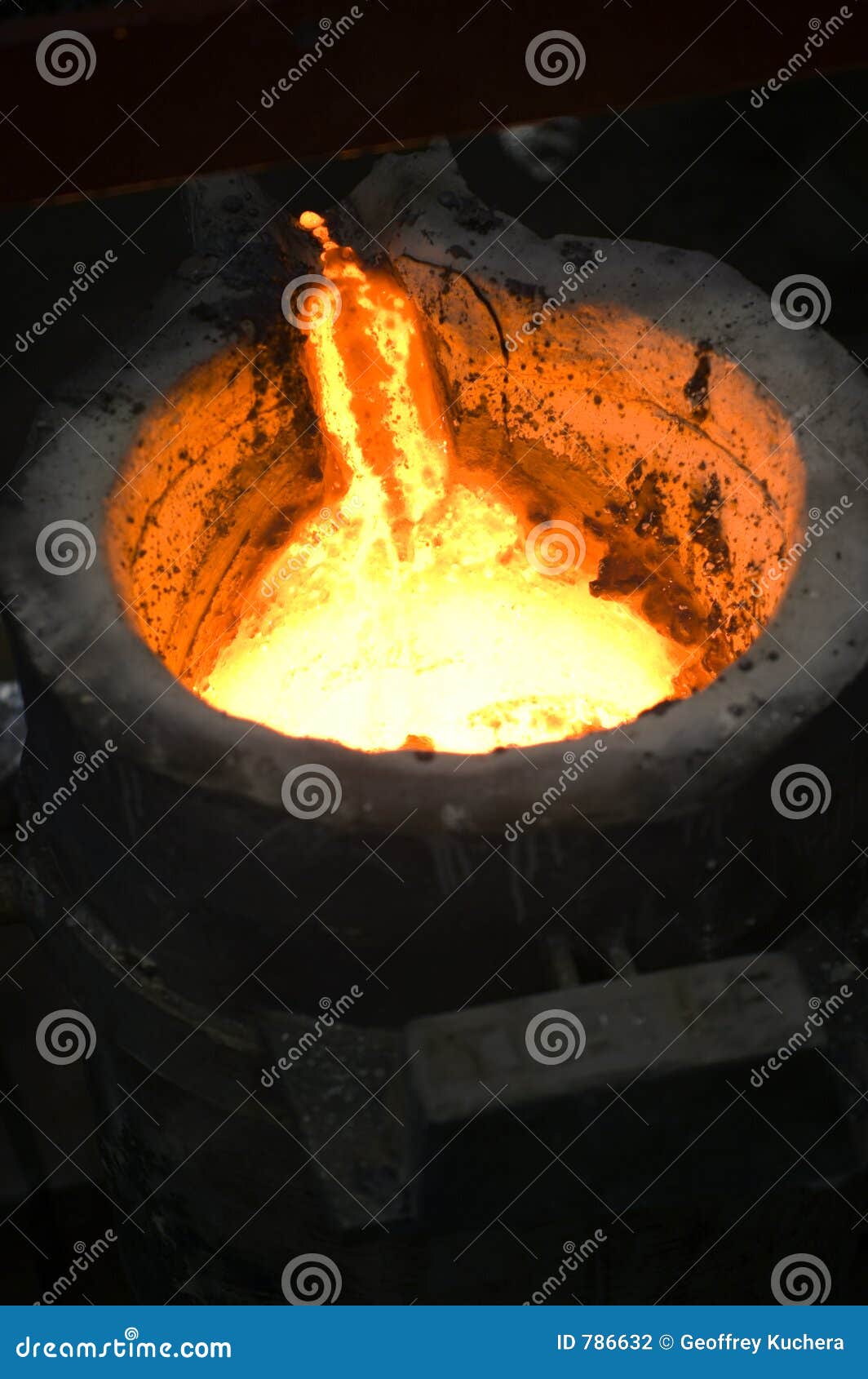 Close Up of Molten Metal stock photo. Image of manufacture - 786632