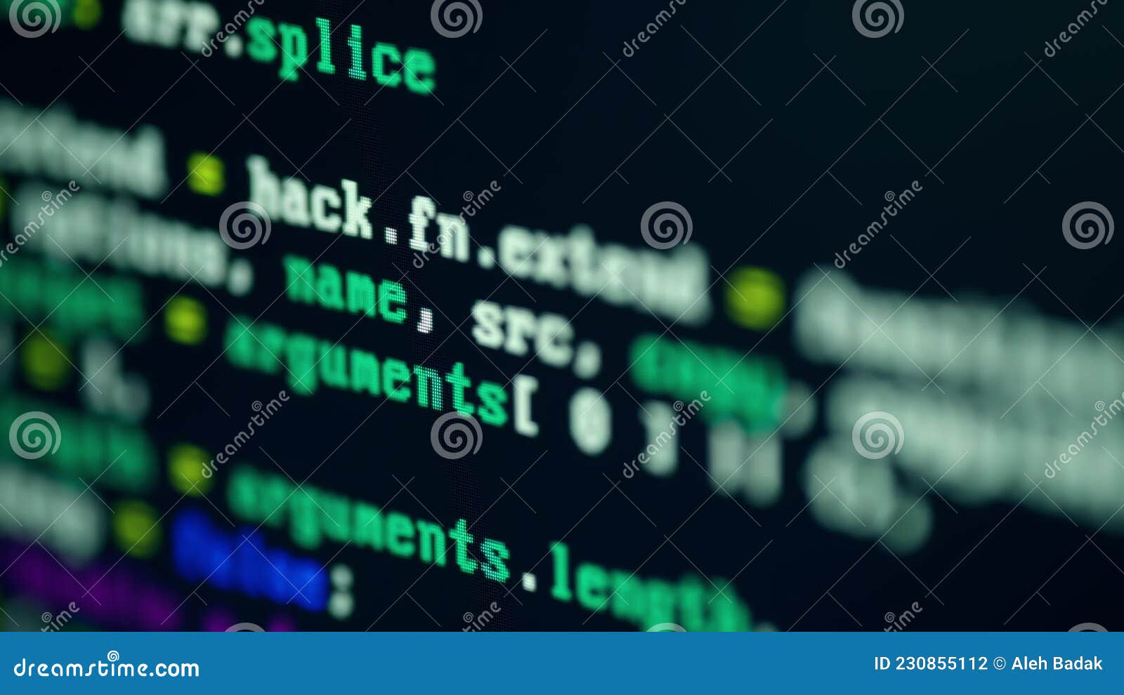 Close Up Of Monitor Screen With Developing Programming And Coding Technologies Programmer Or
