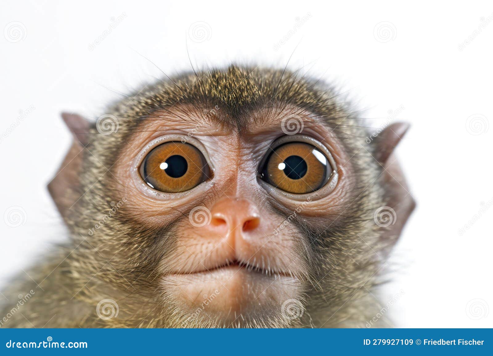 A Close Up of a Monkey with Big Eyes. Generative AI Image. Stock ...
