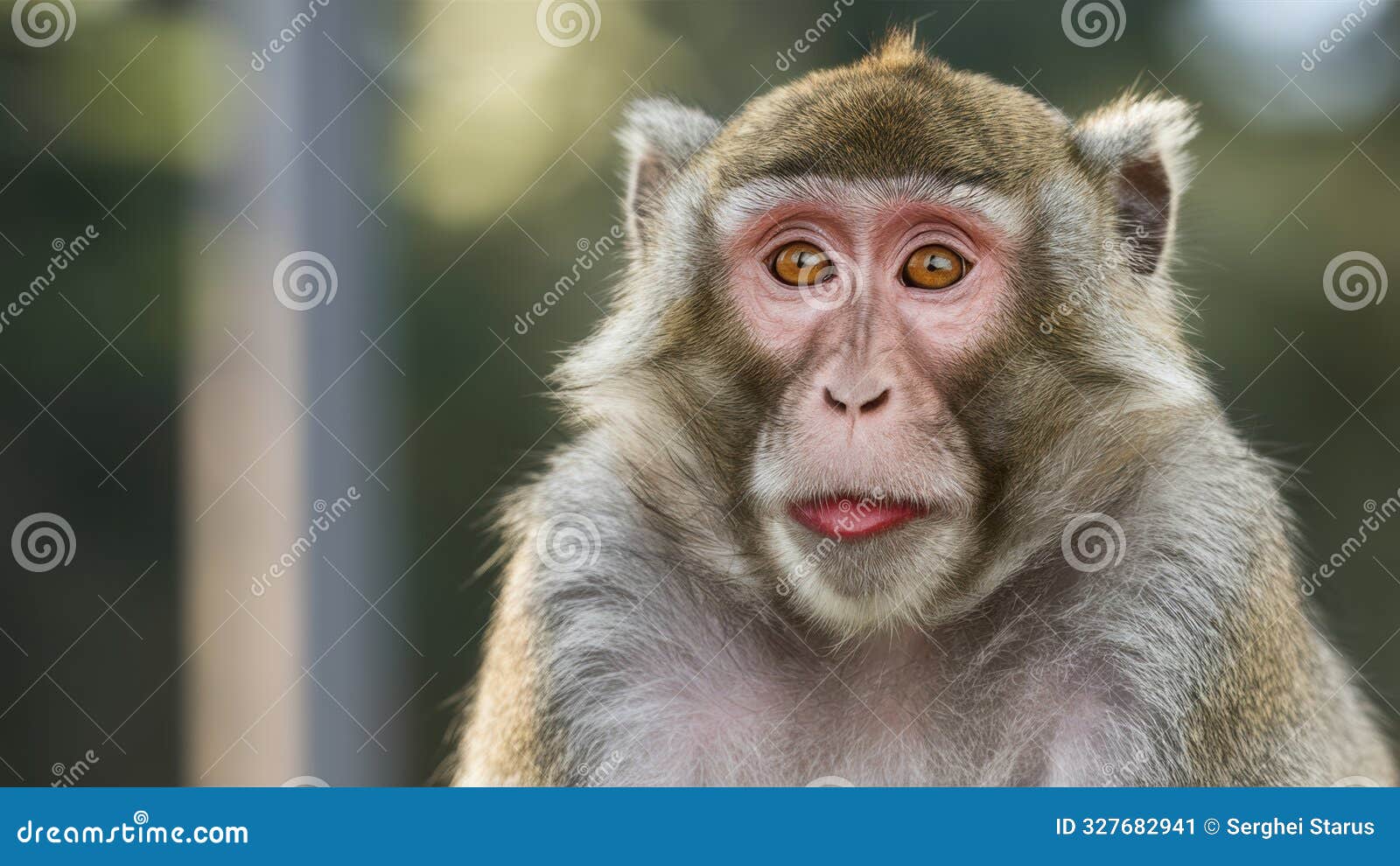 A Close Up of a Monkey with Its Mouth Open and Staring, AI Stock Image ...