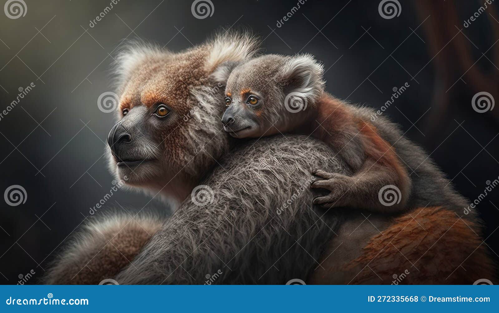 A Close Up of a Monkey on a Person S Shoulder Stock Illustration ...