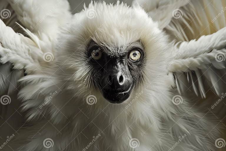 Close Up of a Monkey with Wings Spread, Suitable for Various Design ...