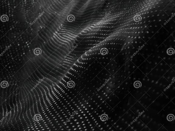 Monochrome Fabric Texture with Dotted Patterns Creating an Abstract ...