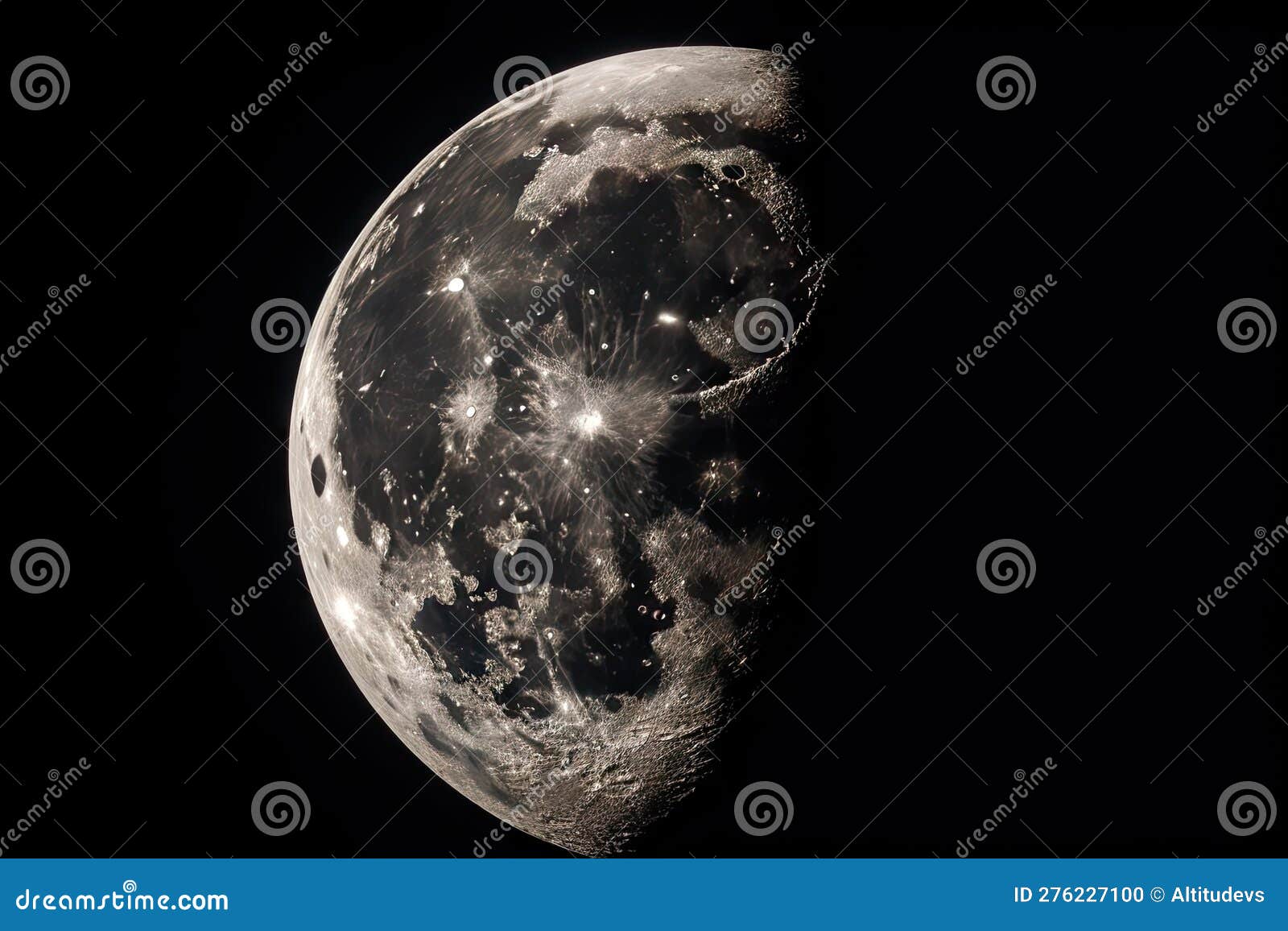 Close-up of the Moon, with Its Surface and Craters Visible during ...