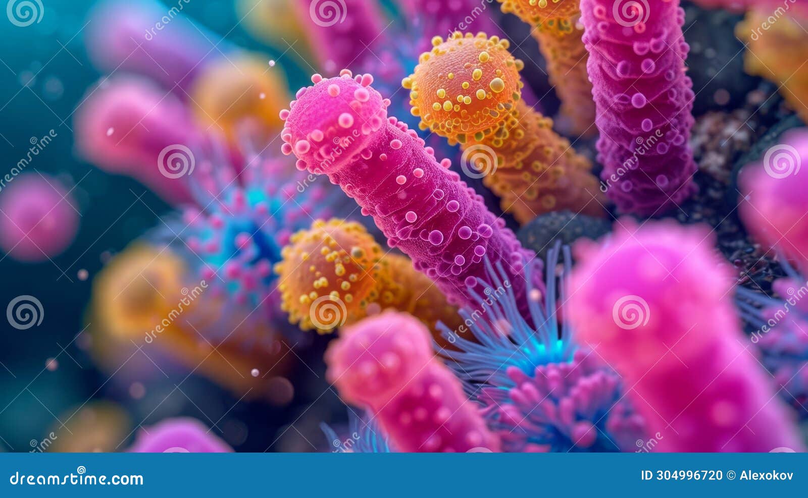 Close-up of Morganella Morganii Bacteria Under Microscope AI Generated ...