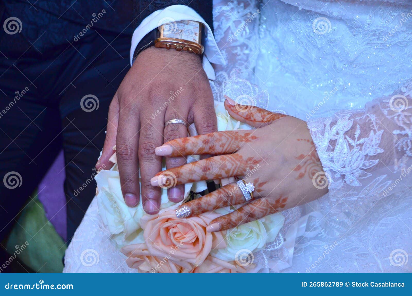 Close Up of Moroccan Couples Hands at a Wedding Stock Image - Image of ...
