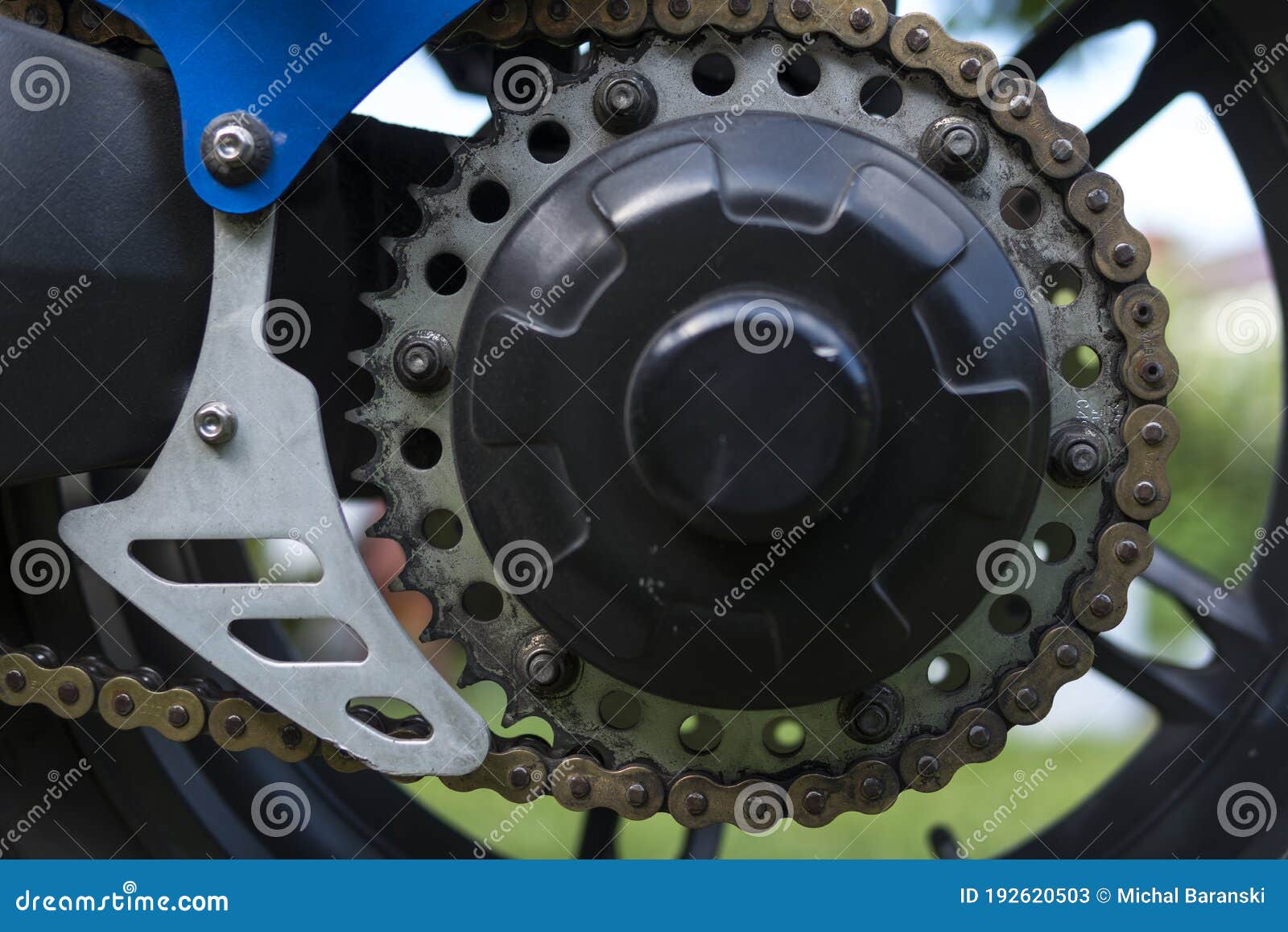Close up of a motor chain stock image. Image of gear - 192620503