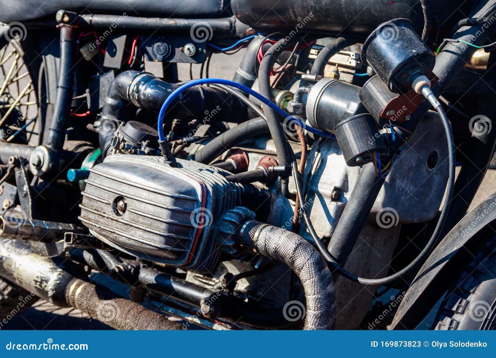 Close-up of Motorcycle Engine Block Stock Image - Image of motor ...