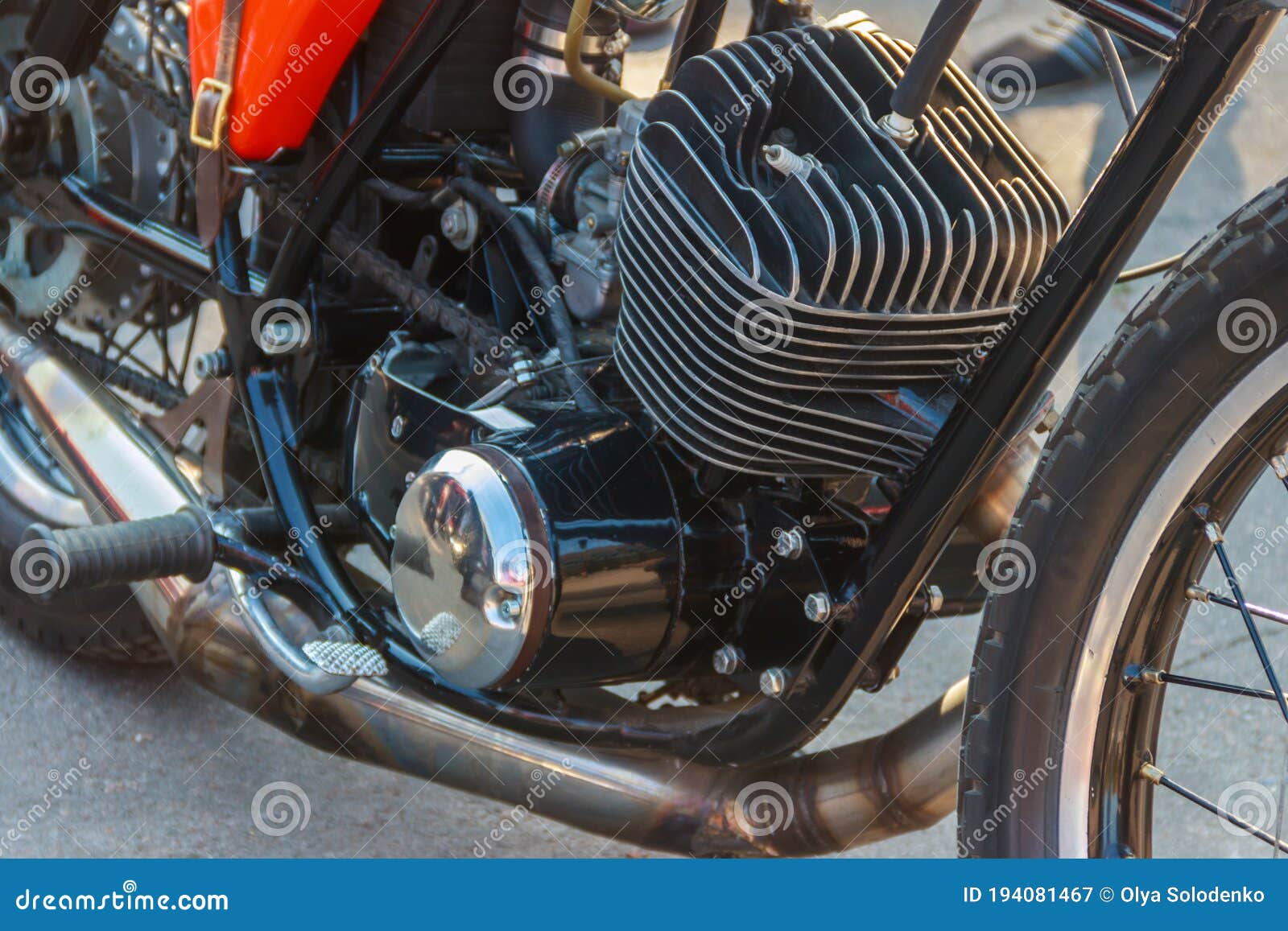Close-up of Motorcycle Engine Block Stock Image - Image of cycle ...