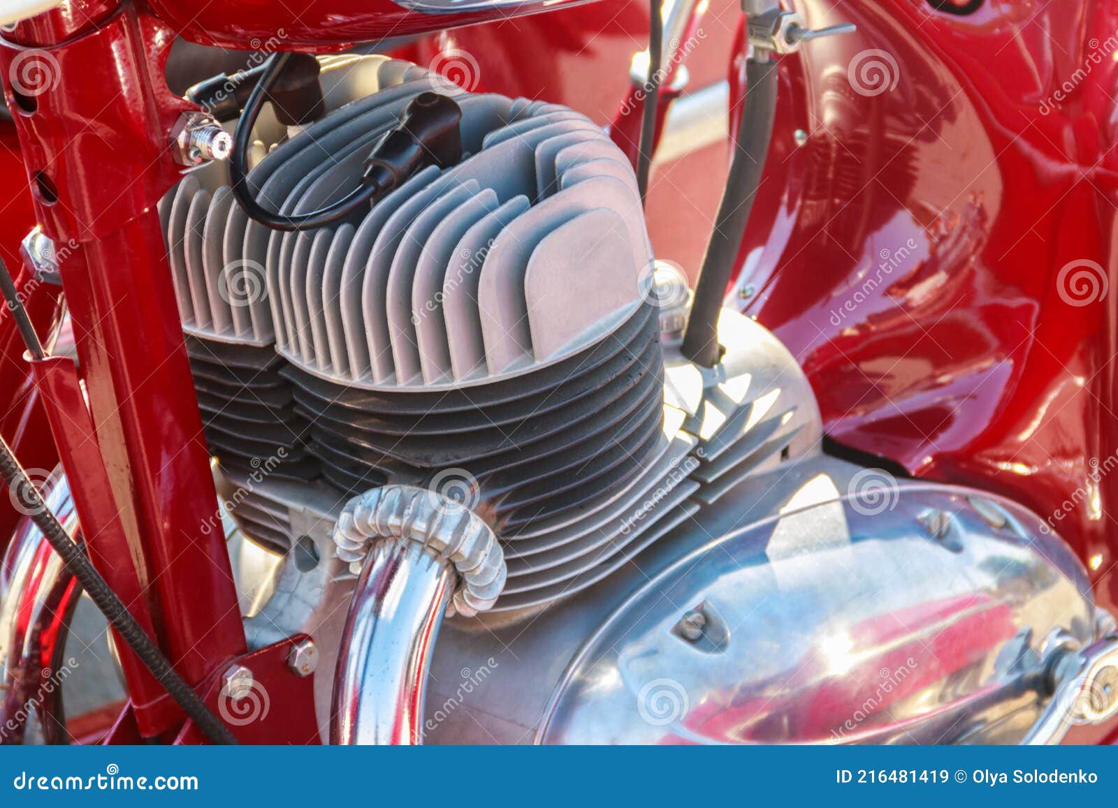 Close-up of Motorcycle Engine Block Stock Image - Image of cylinder ...