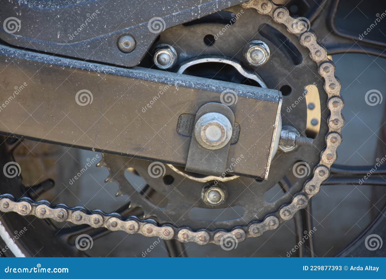 Close Up of Motorcycle Gear System Stock Image - Image of device ...