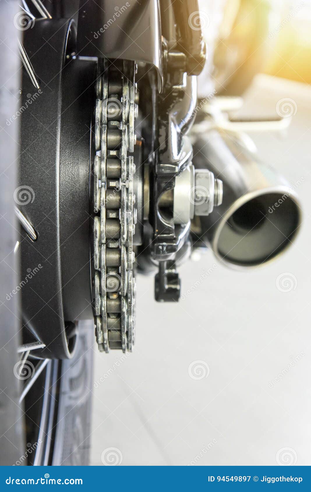 Close Up of Motorcycle Rear Drive Chain Stock Image - Image of race ...