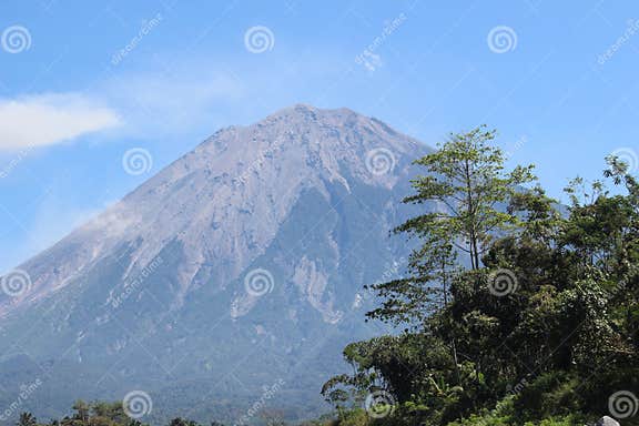 Close Up of Mount Semeru, the Highest Mountain on the Island of Java ...