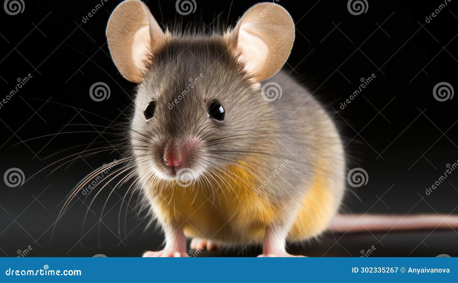 A Close Up of a Mouse on a Table, Laboratory Animal, Testing Model for ...