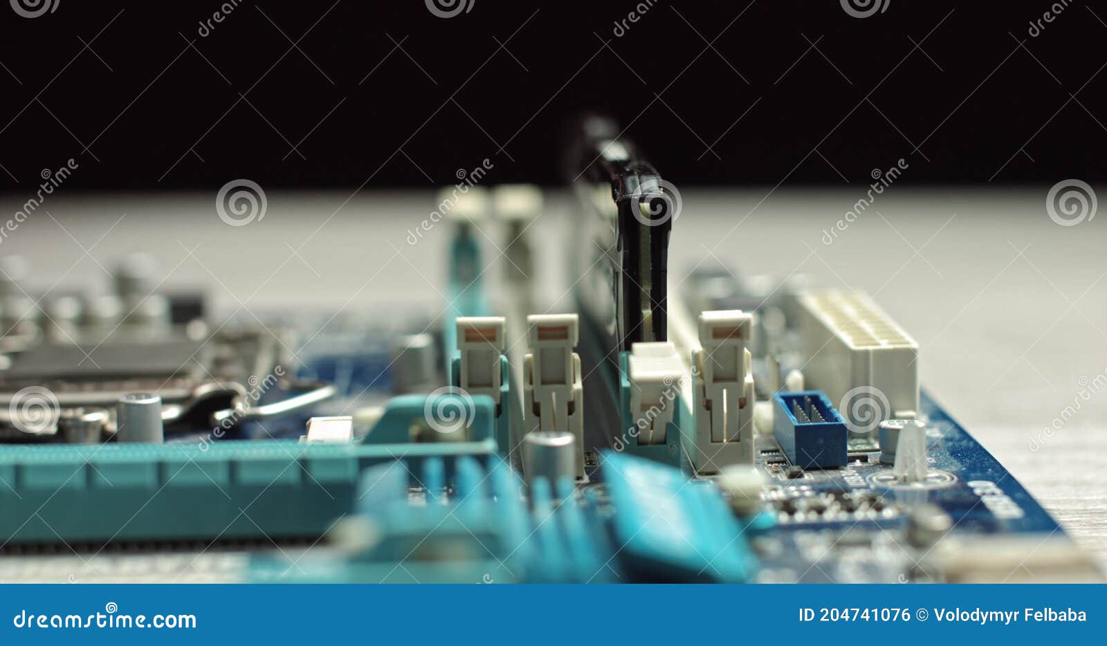 Close-up Moving Macro Shot: Inside of the Computer Case. Camera Moves ...