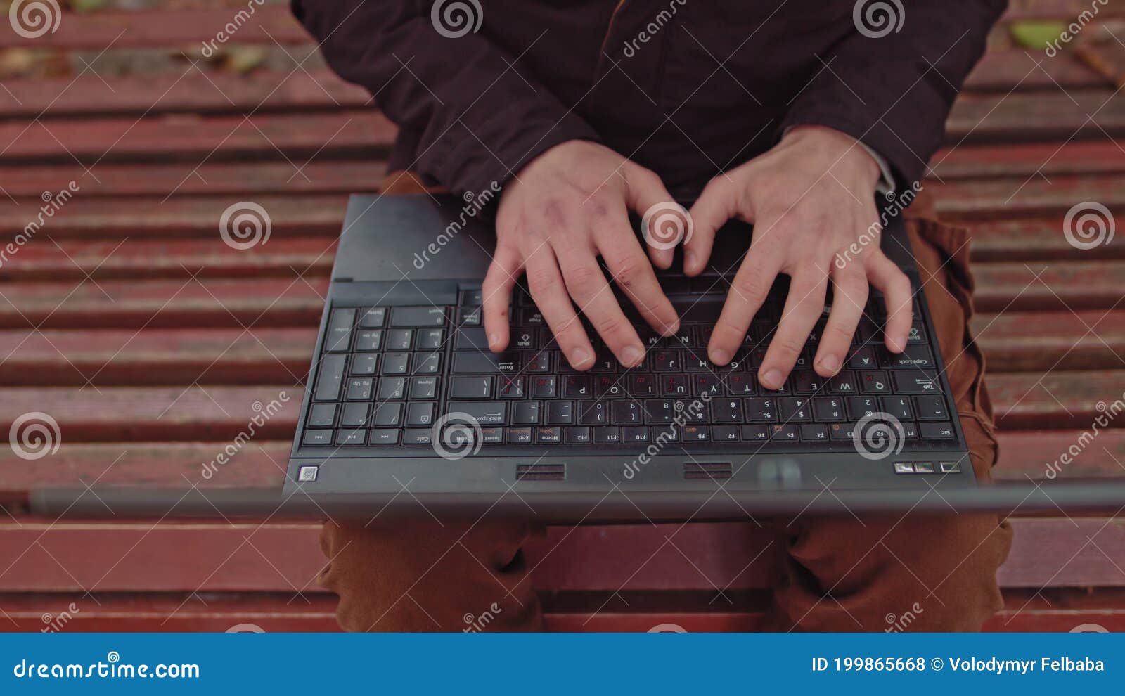 Close-up Moving Macro Shot: Person Typing on the Computer Keyboard ...