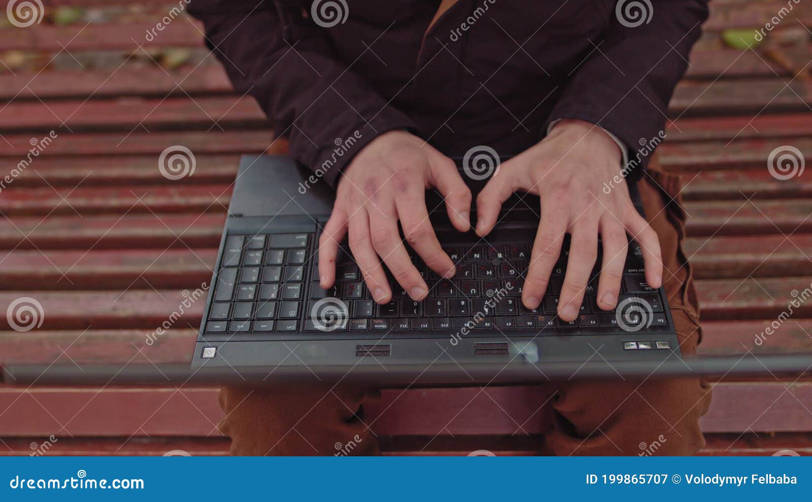 Close-up Moving Macro Shot: Person Typing on the Computer Keyboard ...