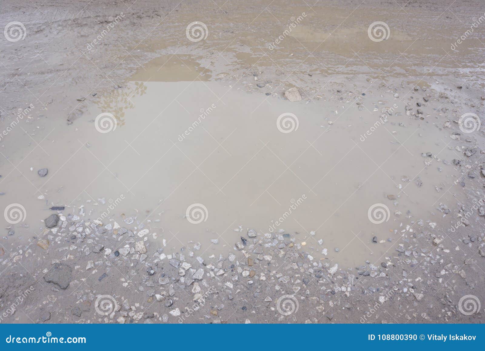 Close Up of Muddy Puddle Soil Terrain Water . Stock Photo - Image of ...