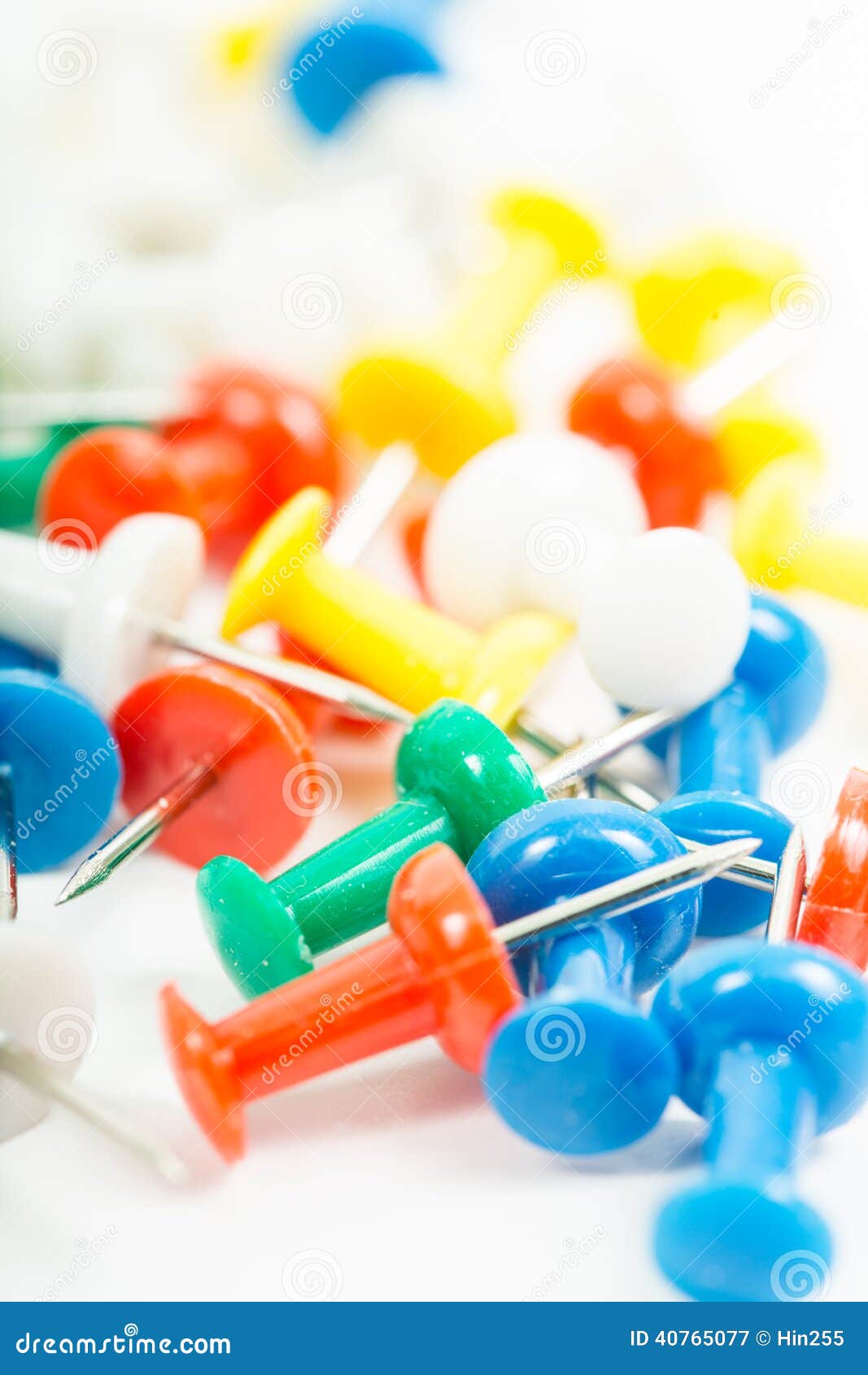 Close Up Muliple Push Pin Insert Stock Image - Image of fastener ...