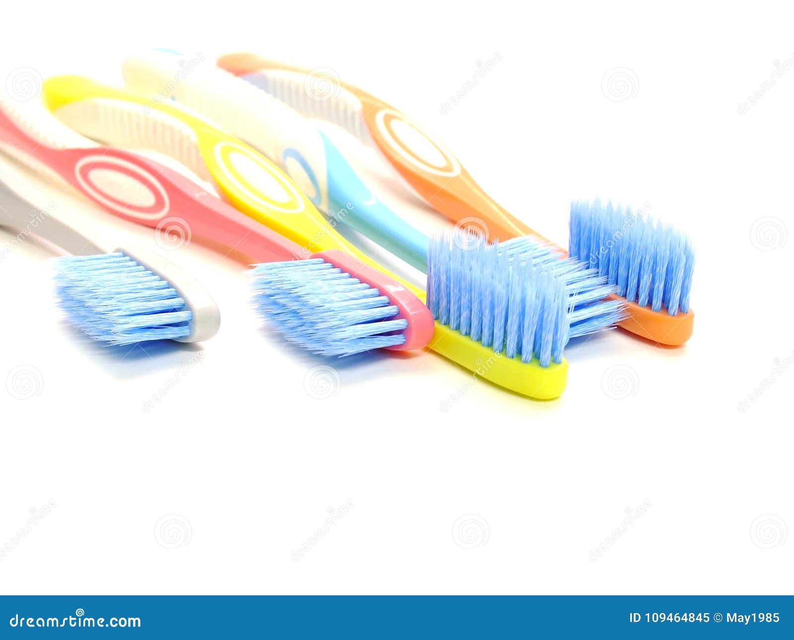 Multi Color Toothbrushes Isolated on White Background Stock Image ...