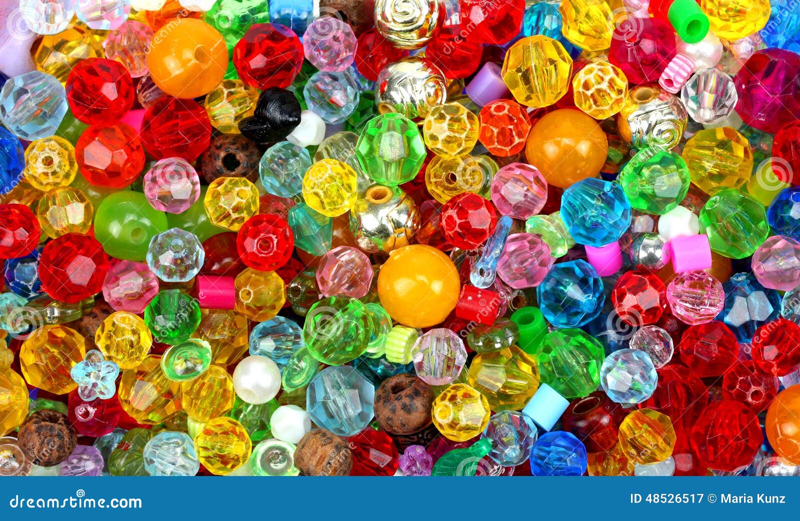 Close Up Multi Colored Beads Heap Stock Image - Image of ball, fashion ...