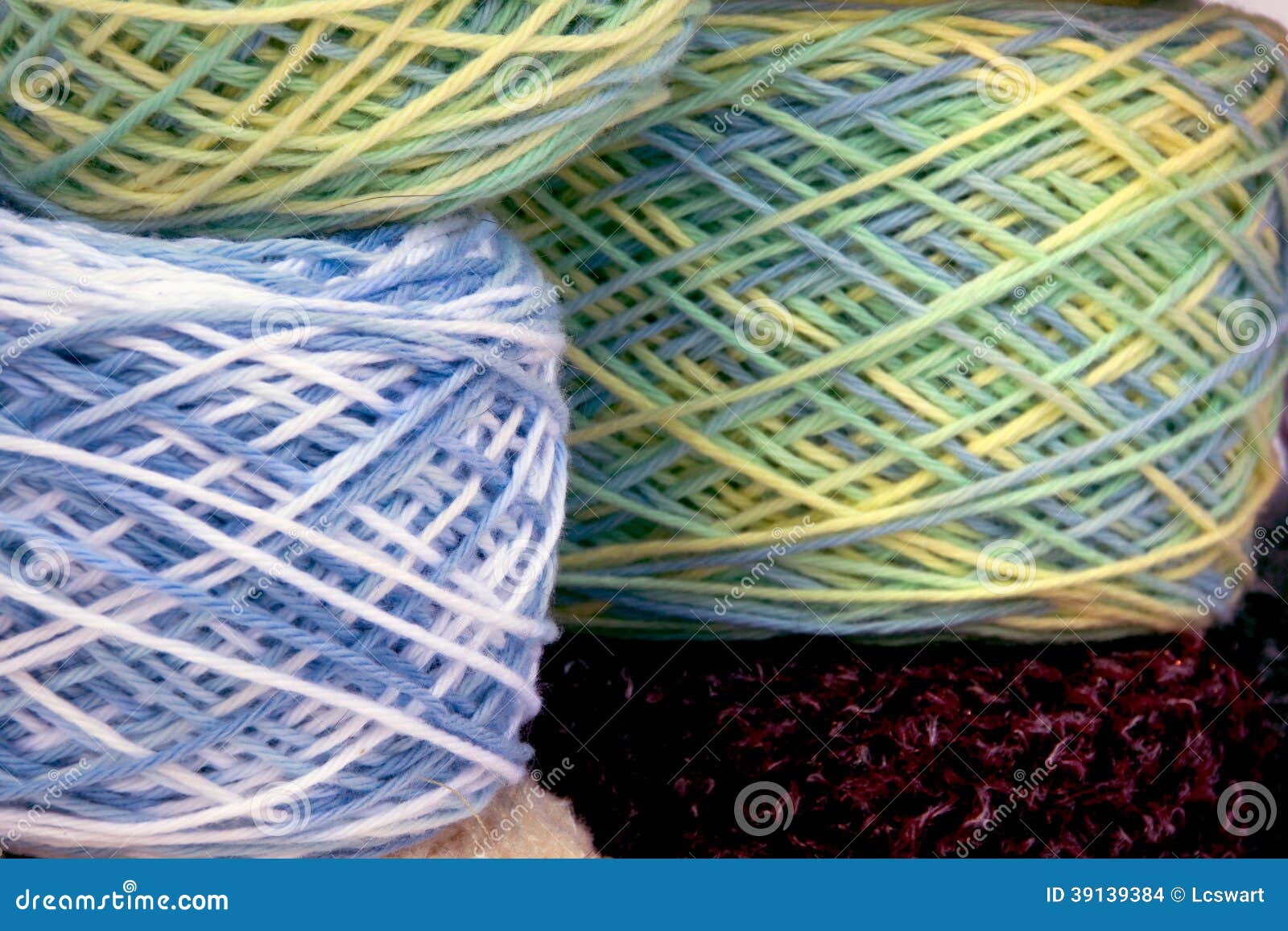 Close Up of Multi-Colored Crochet Cotton Stock Photo - Image of ...