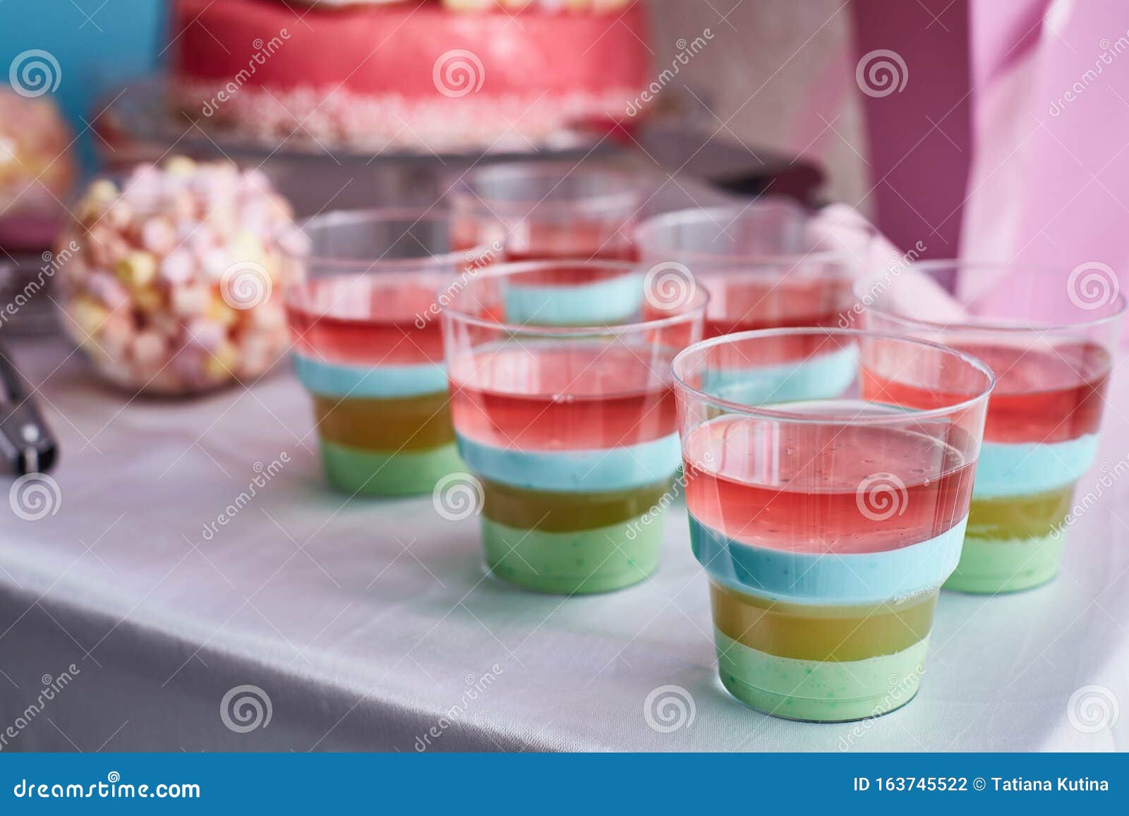 Close-up of Multi-colored Jelly on a Candy Bar Stock Photo - Image of ...