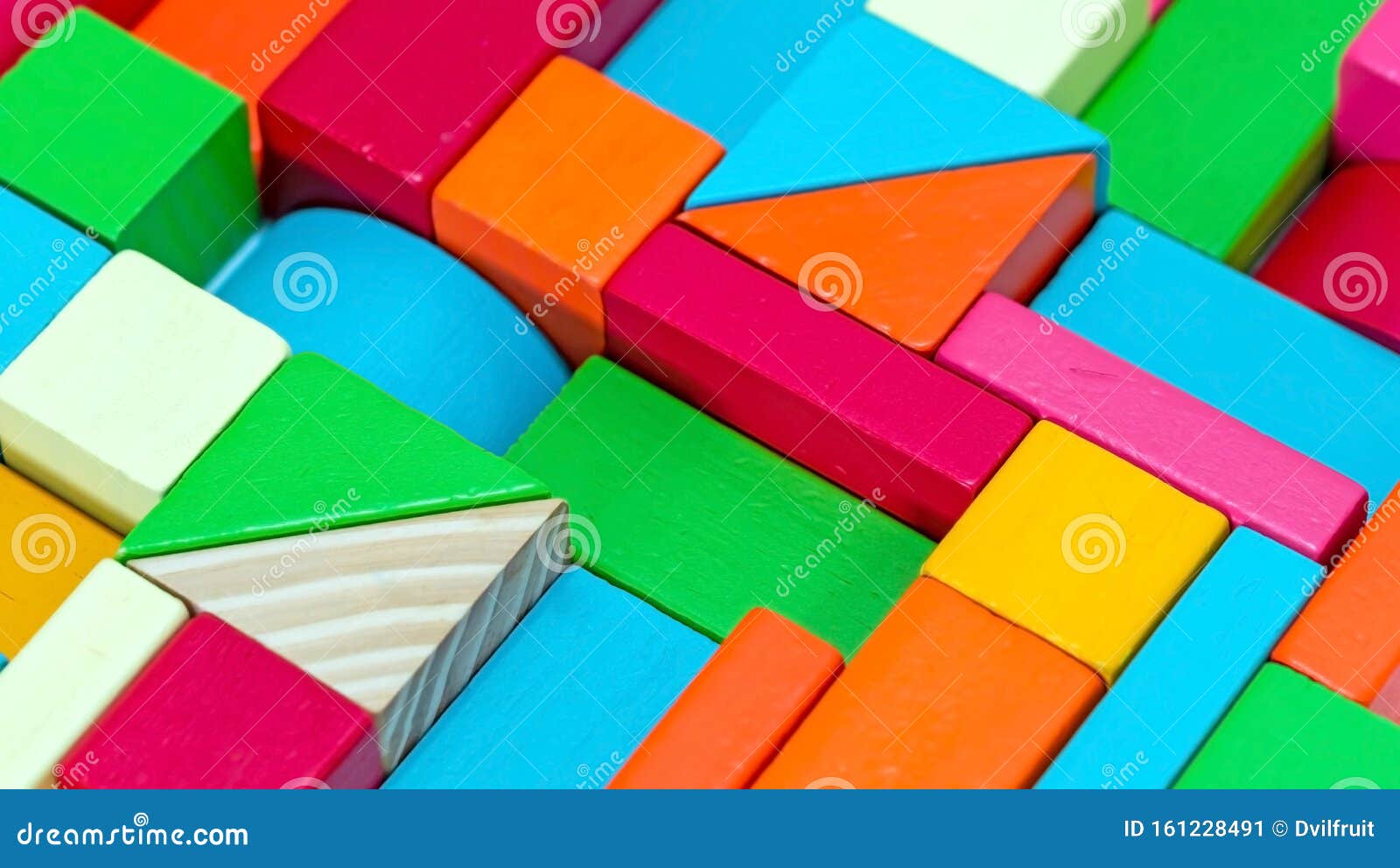 Close Up Multi-colored Wooden Blocks Stock Image - Image of concept ...