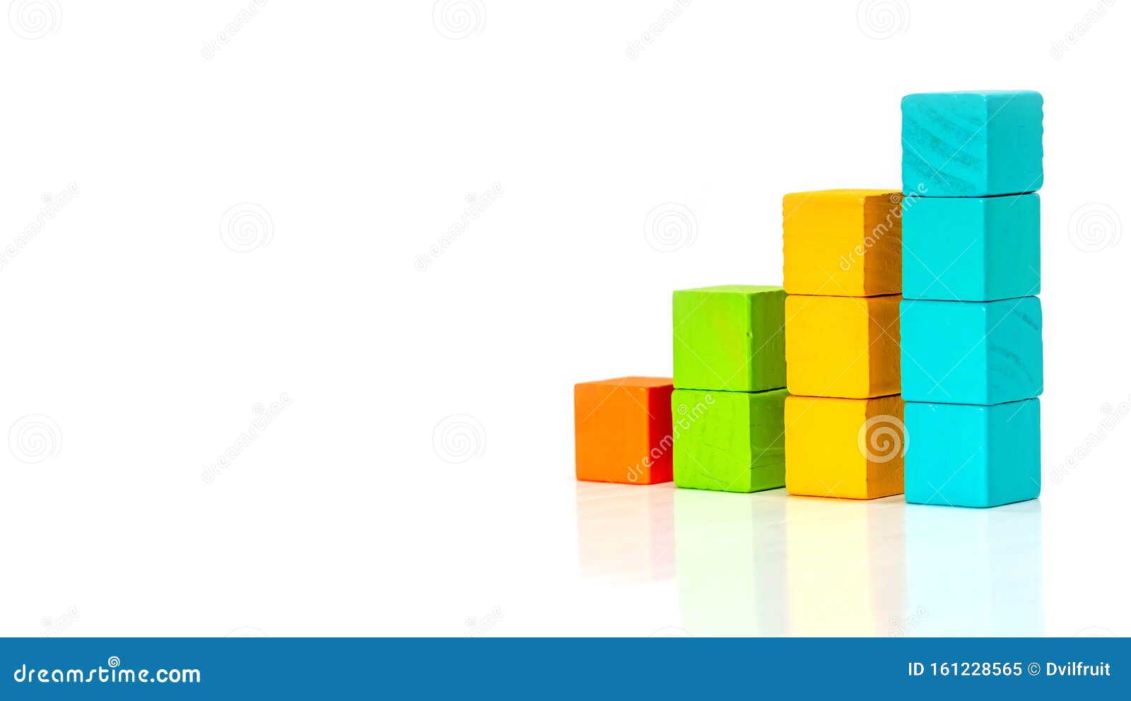 Close Up Multi-colored Wooden Blocks Stock Image - Image of macro ...