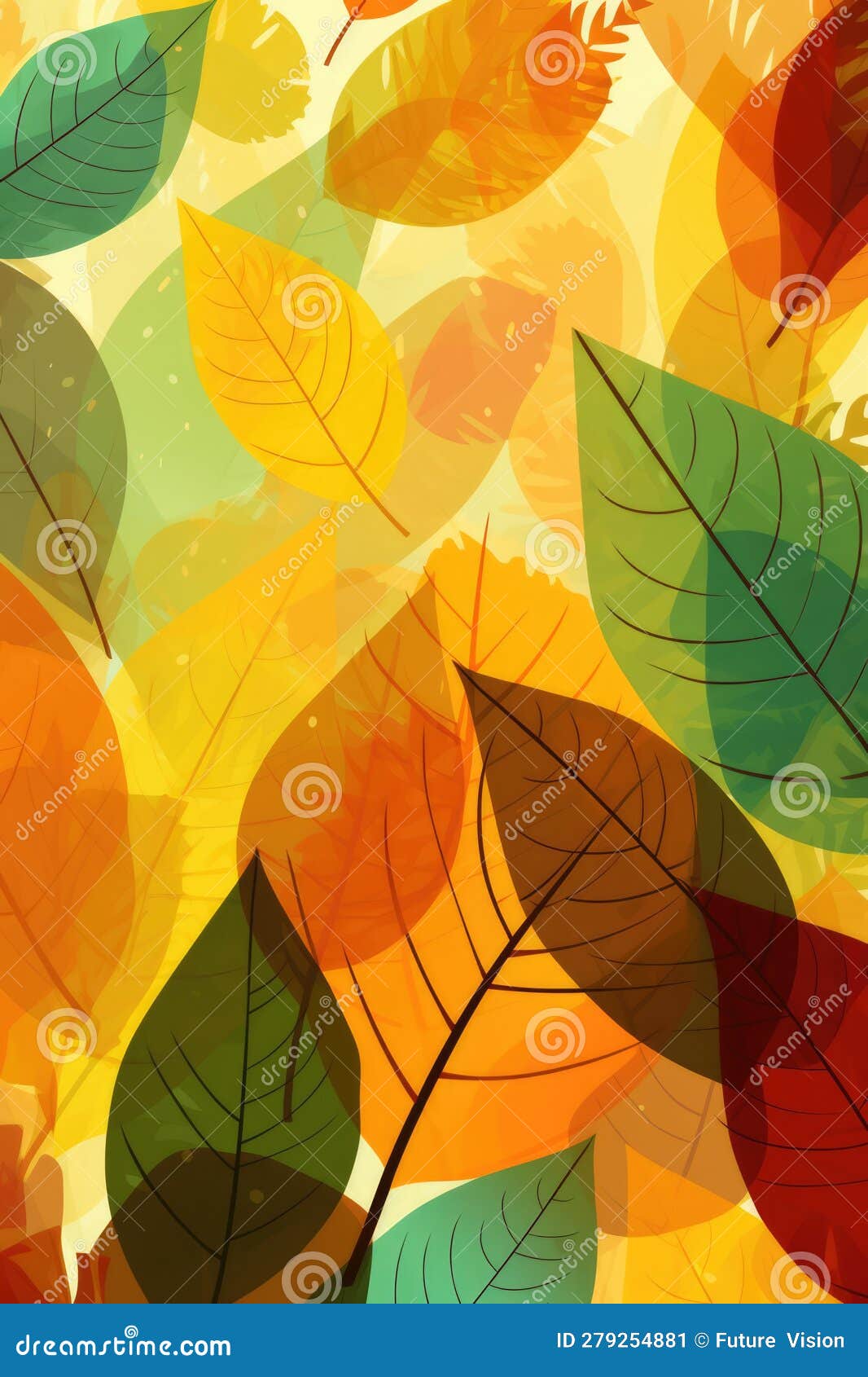 Close Up of Multi Coloured Autumn Leaves Background, Created Using ...